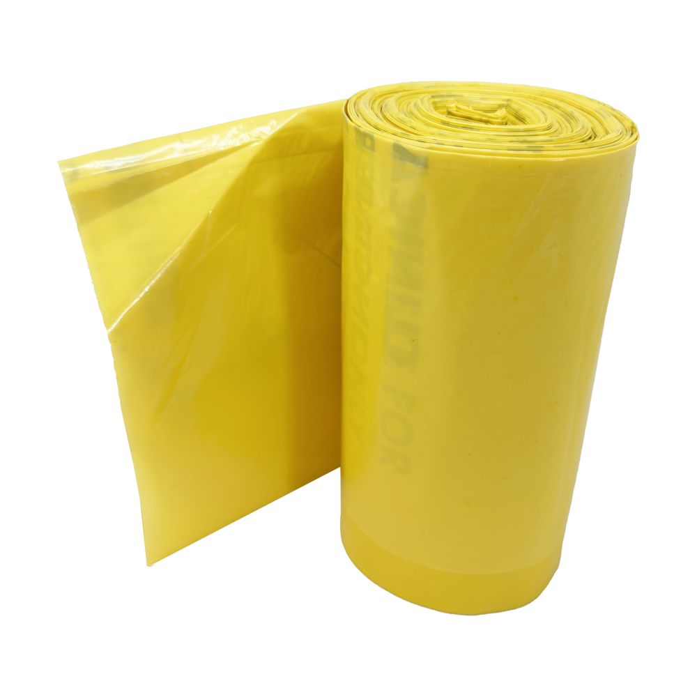 Yellow Heavy Duty Clinical Waste Sacks on a Roll (20L 5kg) | Polyco ...