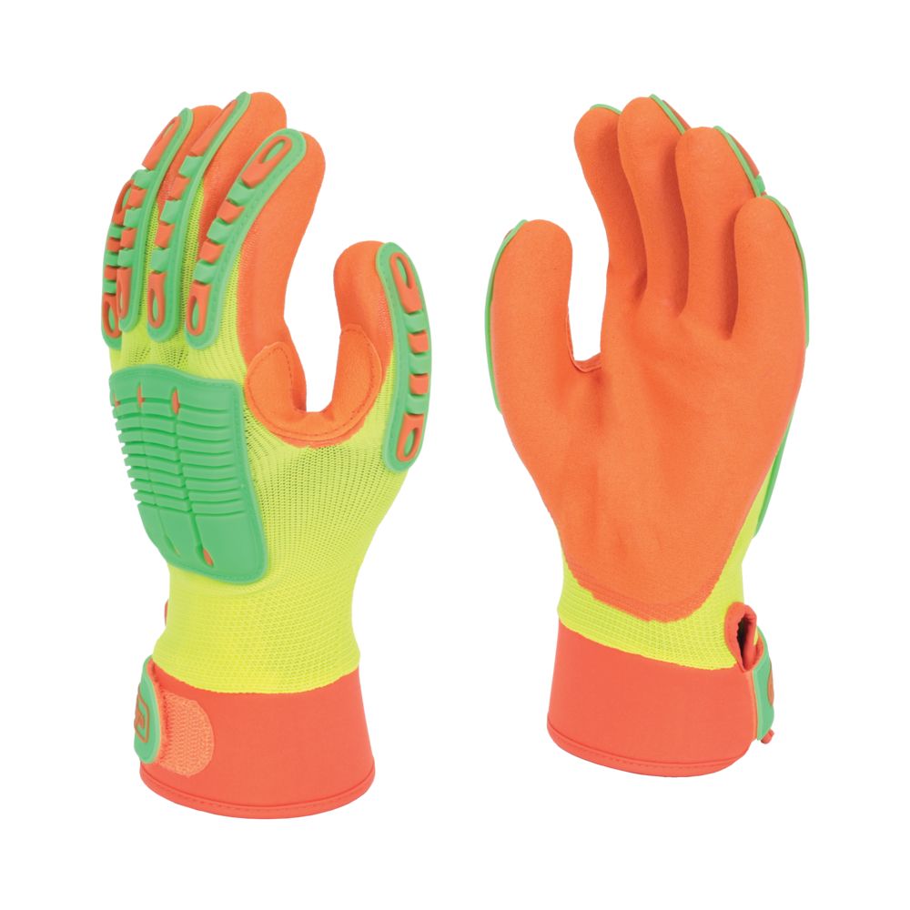Multi-Task E HV High Visibility Nitrile Palm Coated Glove | Polyco ...