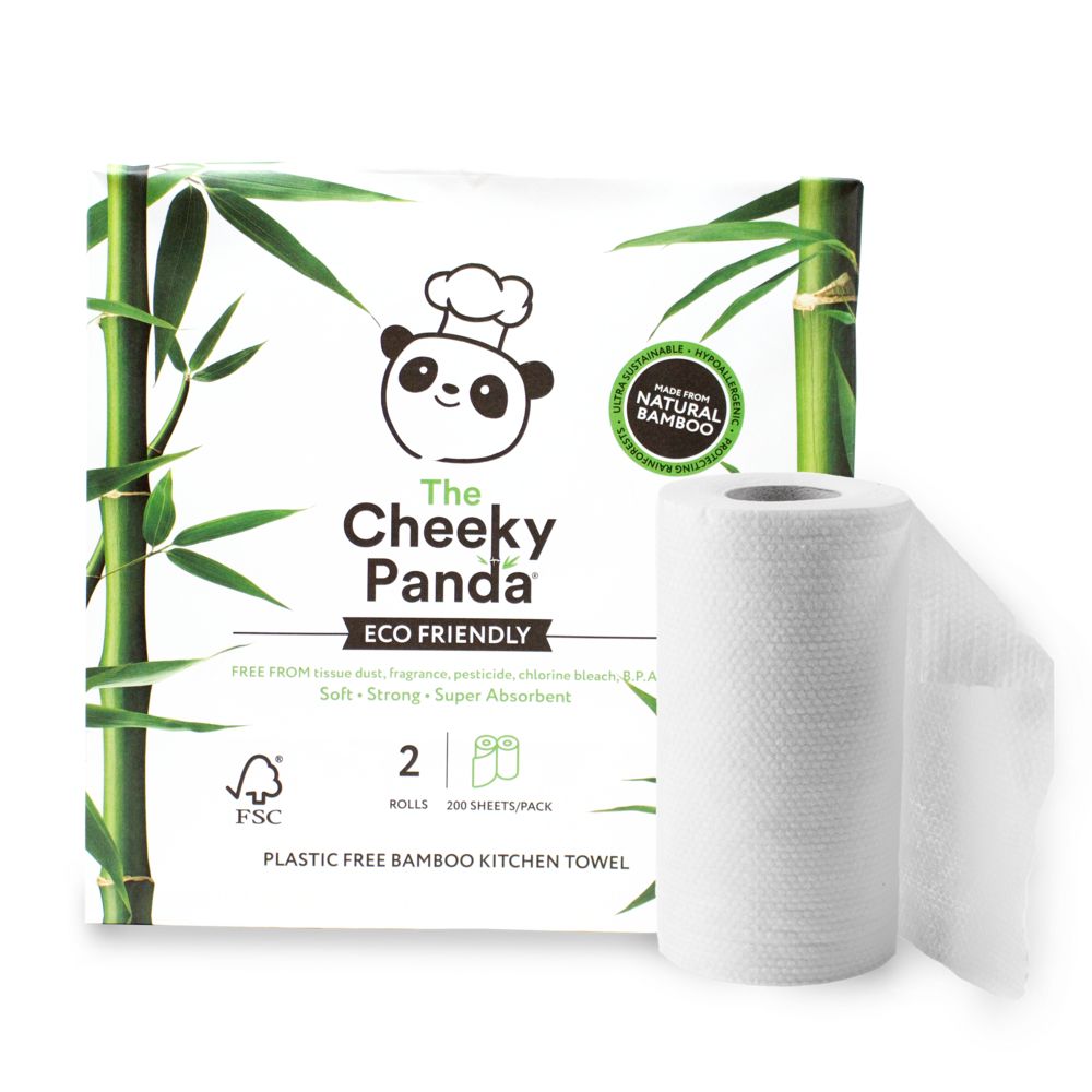 The Cheeky Panda Platic-Free 2ply Bamboo Kitchen Roll | Polyco Healthline