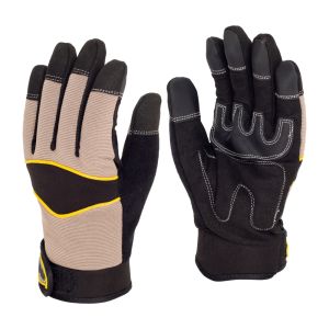 Multi-Task 3 Synthetic Leather PVC Reinforced Glove with Three Open ...