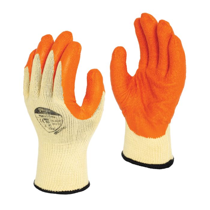 Matrix® S Grip Orange Crinkle Latex Palm Coated Glove | Polyco Healthline